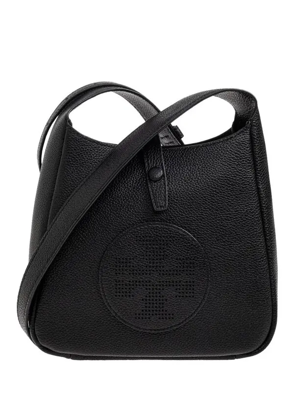 Tory Burch Miller Leather Hobo Bag - Black