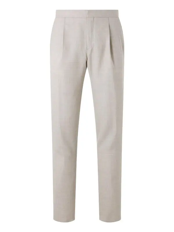 Mr P. Tailored Wool Suit Trousers - Neutrals
