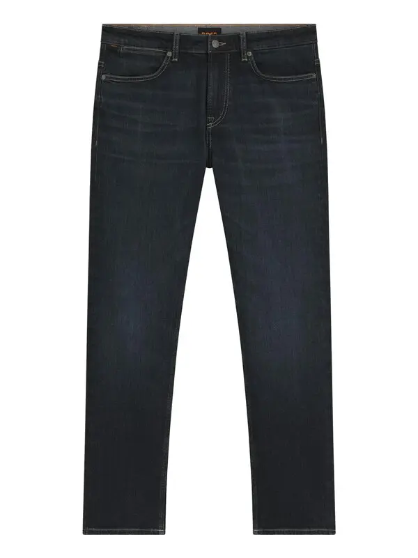 BOSS Slim-fit Jeans With Contrast Stitching - Dark Blue