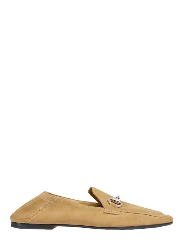 Gucci Jordaan Soft Suede Loafer With Horsebit Detail - Beige