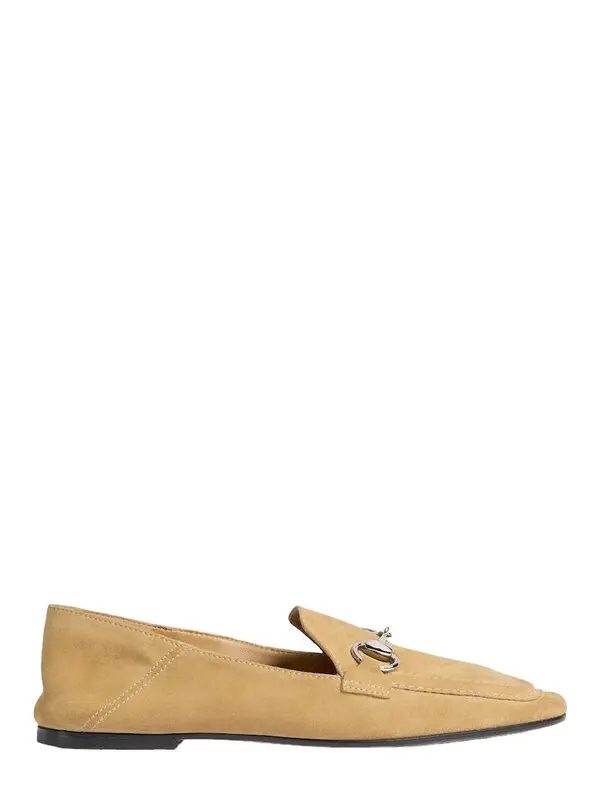 Gucci Jordaan Soft Suede Loafer With Horsebit Detail - Beige