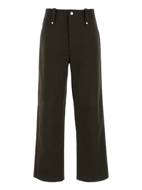 Burberry Chocolate Cotton Wide-leg Pants - Brown