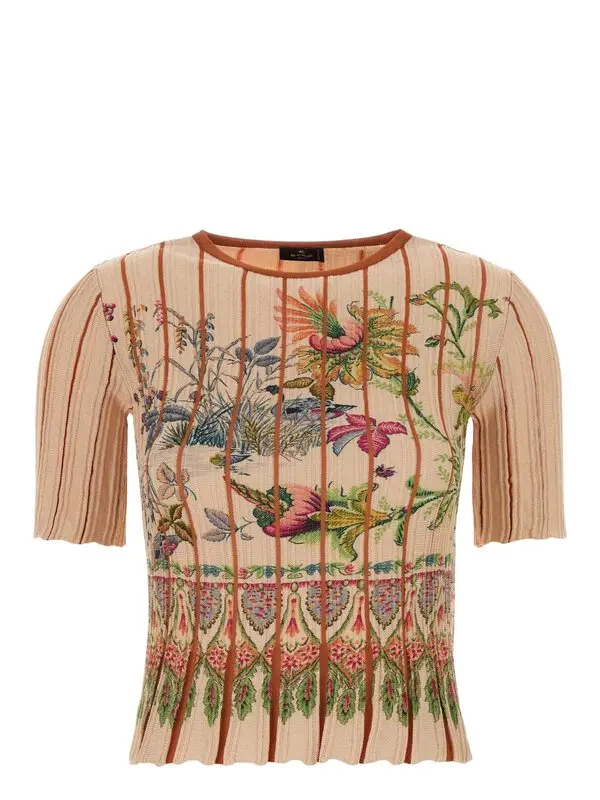 Etro Printed Short Sleeve T-shirt - Multicolor