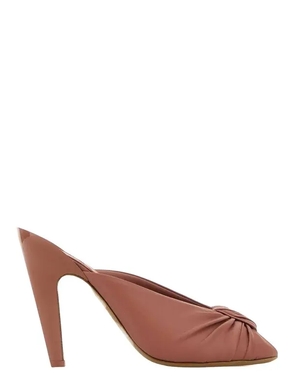 Chloé Suzie" Lamb Leather Mules - Pink