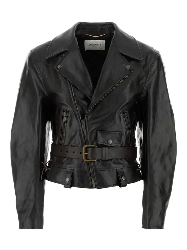 Saint Laurent Leather Jacket - Black
