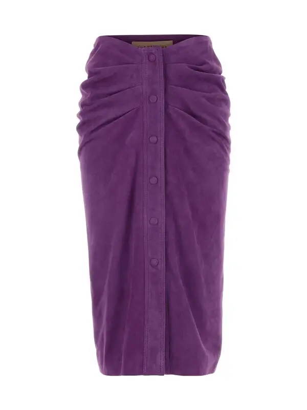 Valentino Garavani Suede Skirt - Purple
