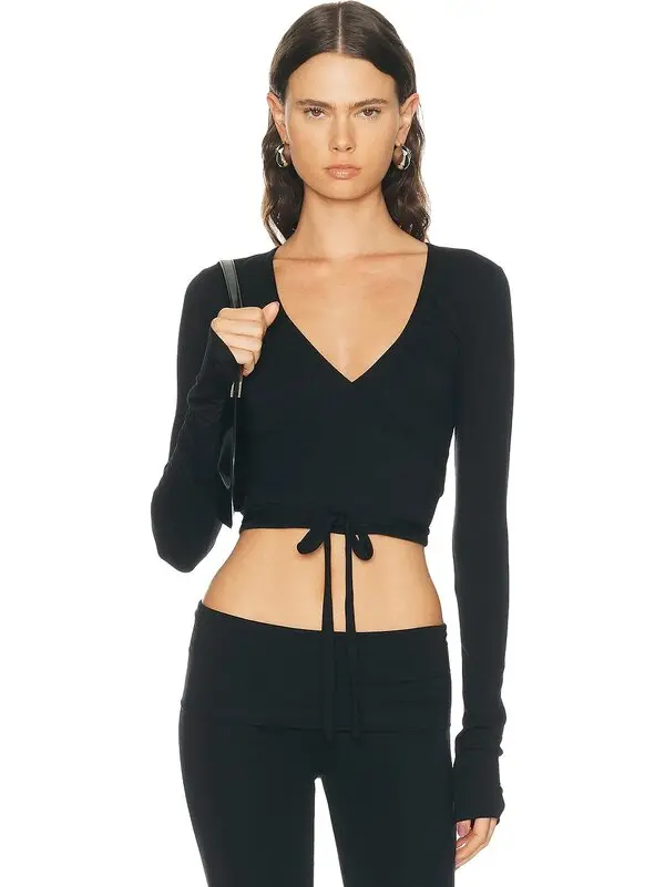 Eterne Wrap Top - Black