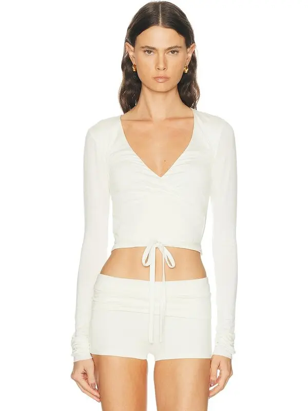 Eterne Wrap Top - Ivory