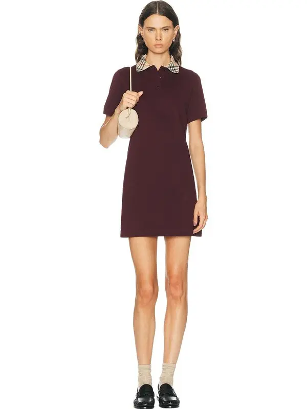 Burberry Iris Mini Dress - Vineyard Red