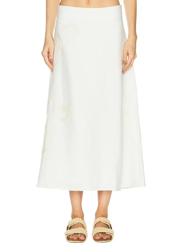 TWP The A-line Skirt - Ivory