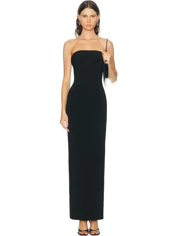 Norma Kamali Strapless Long Dress - Black