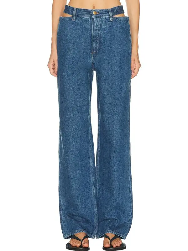 JIL SANDER Straight Leg Trousers - Medium Denim