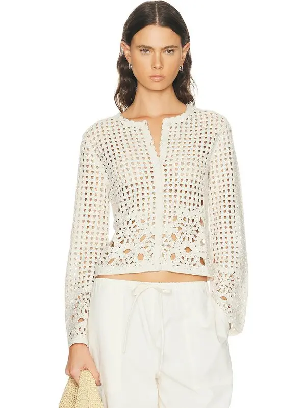 FRAME The Postcard Cardigan - Cream