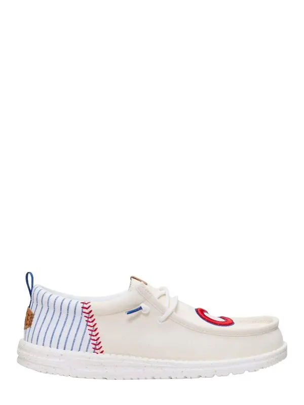 HEY DUDE Wally Funk Mlb Vintage Chicago Cubs Sneakers - White/blue/red