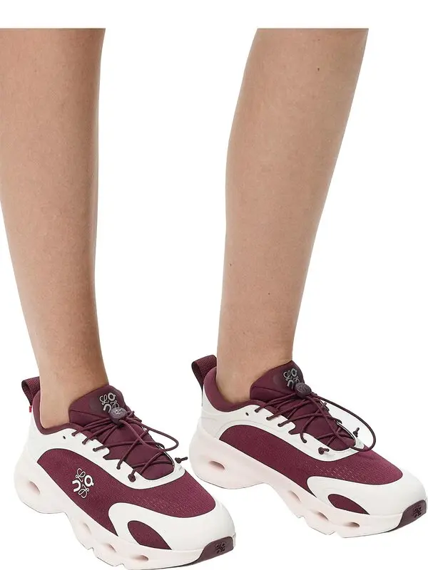 Loewe Cloudsolo Recycled Polyester Sneakers - Burgundy/eggshell