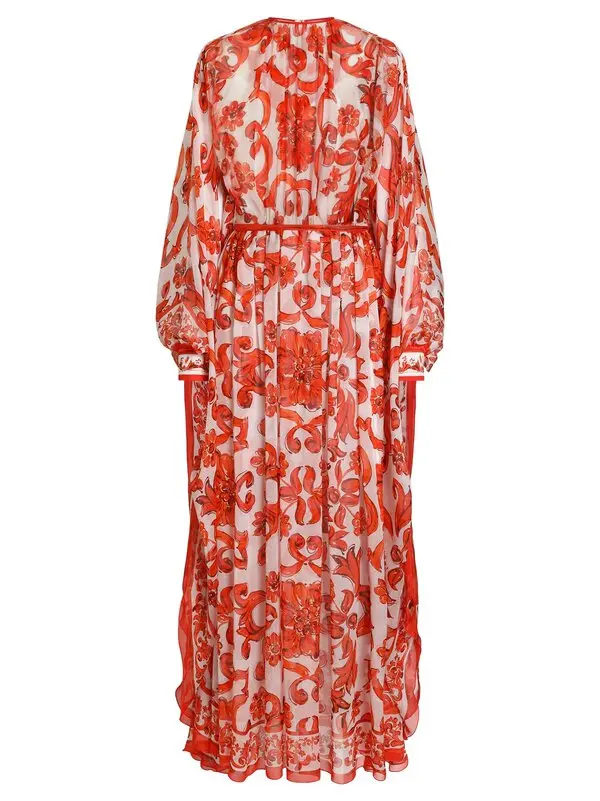 Dolce & Gabbana Majolica-print Kaftan Dress - Multicolor