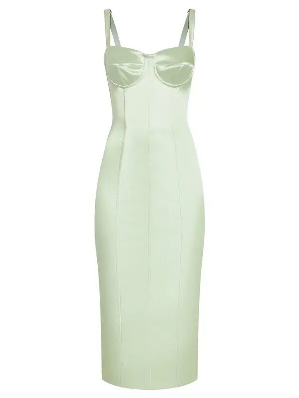 Dolce & Gabbana Stretch Satin Dress - Green