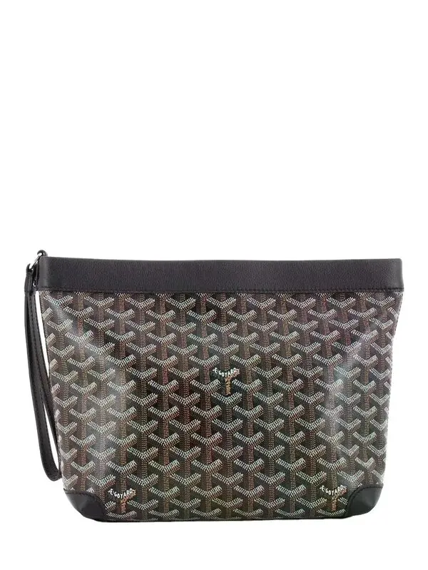 Goyard Coated Canvas Pouch Clutch Bag - Black