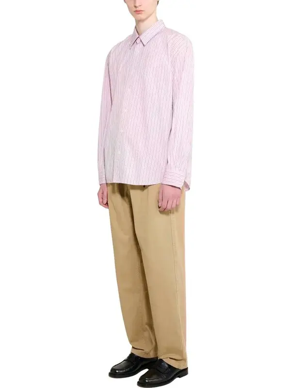 Gramicci Belted Cotton Trousers - Brown