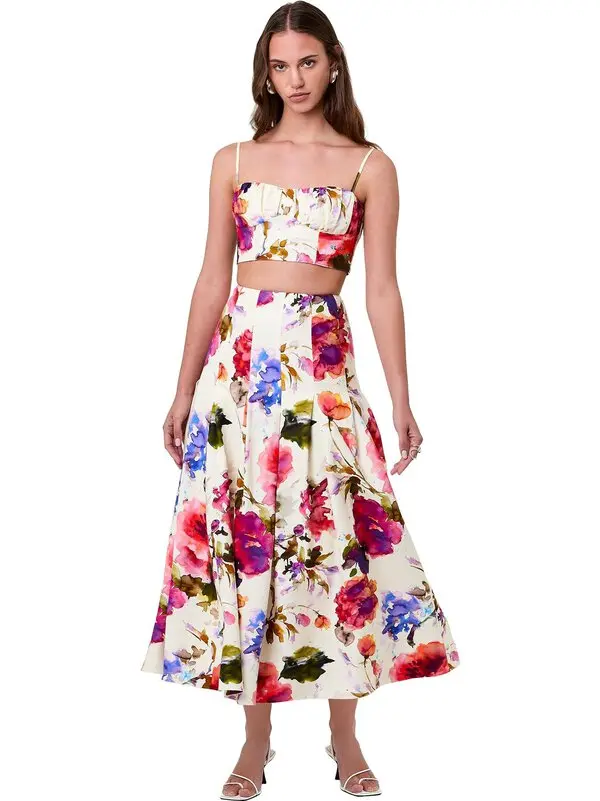 NICHOLAS Jordana Skirt - Watercolor Flora