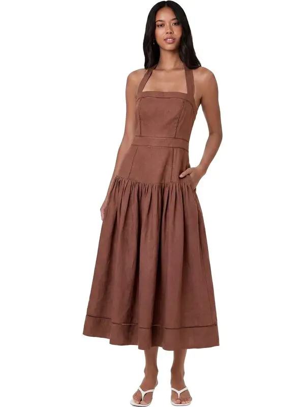 NICHOLAS Vivianne Dress - Mocha