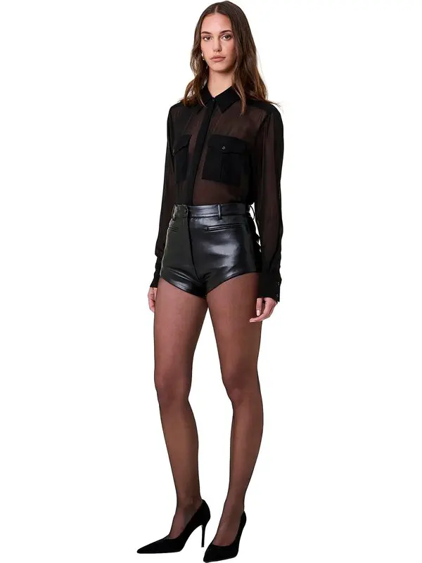 NICHOLAS Chloe Sheer Shirt - Black