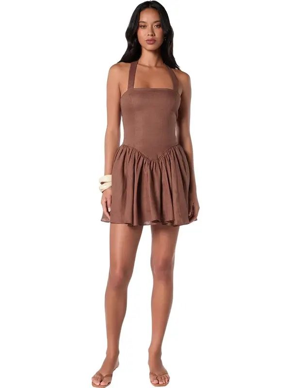 NICHOLAS Amalie Dress - Mocha