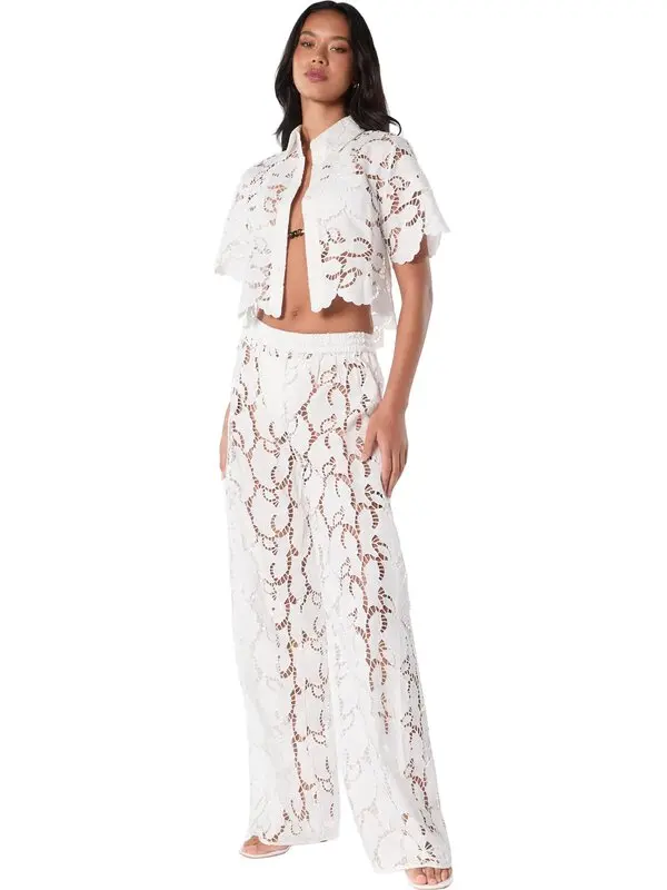 NICHOLAS Sonora Lace Shirt - Ivory