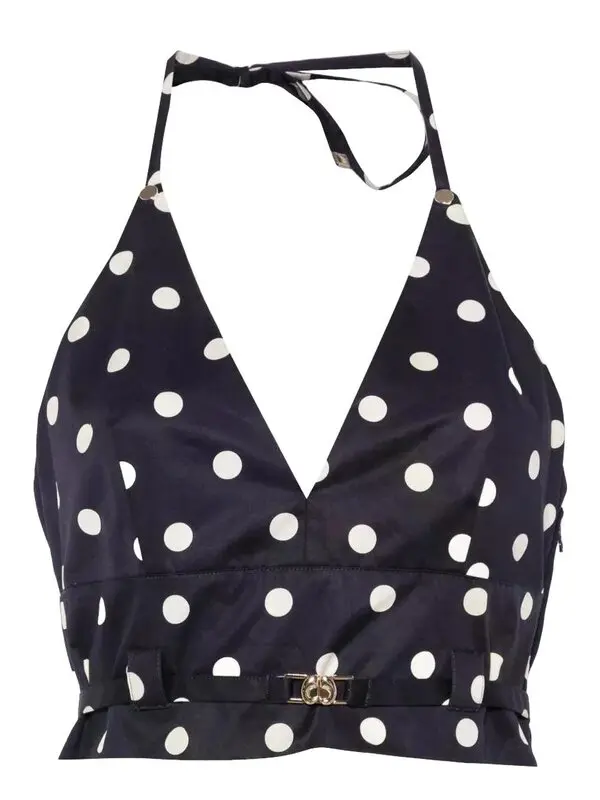 Maje Halterneck Top - Blue