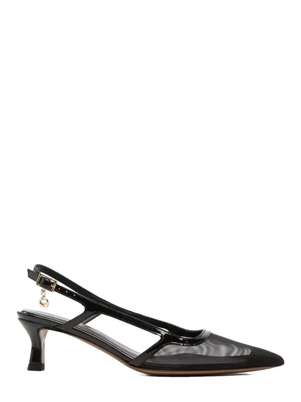 Maje Panelled Pointed-toe Pumps - Black
