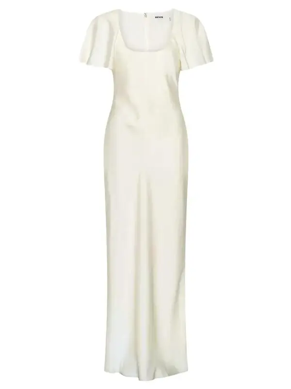 ROTATE BY BIRGER CHRISTENSEN Ruffled Maxi Dress - Neutrals