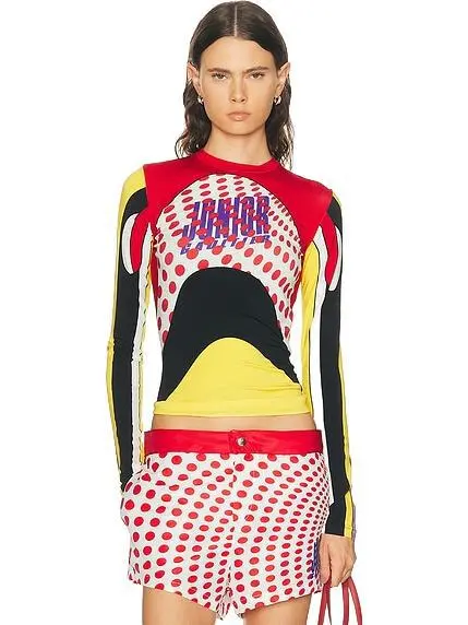 JEAN PAUL GAULTIER Long Sleeve Knit Top - Multi