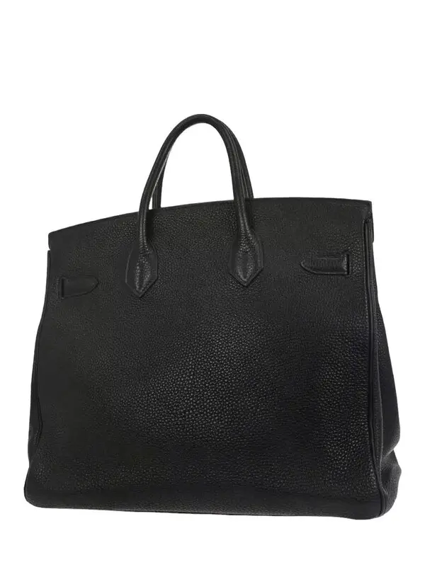 Hermès 2005 Haut À Courroies Togo Leather Tote Bag - Black