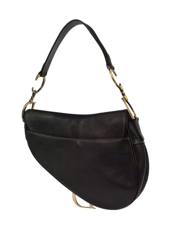 Dior 2002 Saddle Tote Bag - Black