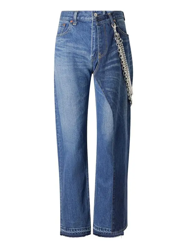 Junya Watanabe X Levi's® Embellished Paneled Straight-leg Jeans - Blue