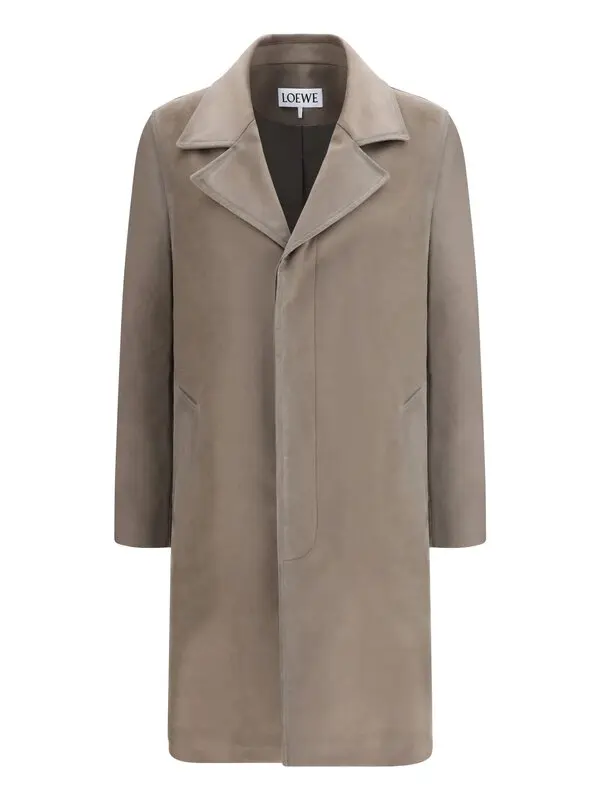 Loewe Single-breasted Trench Coat - Beige