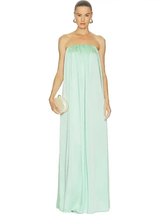SEROYA Monique Satin Maxi Dress - Spearmint