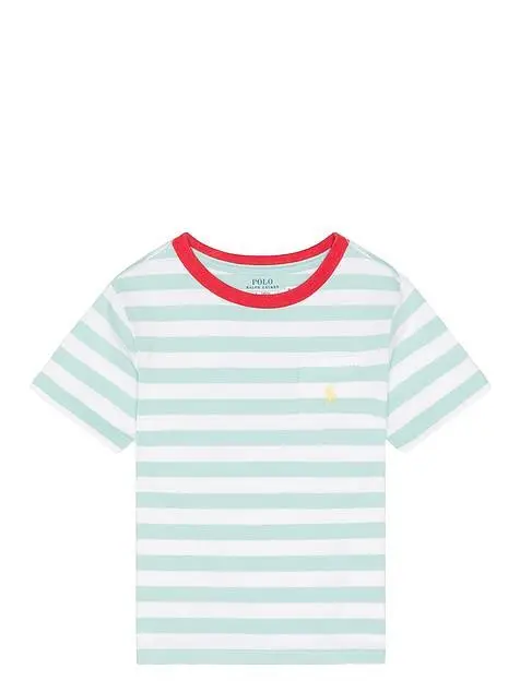 Polo Ralph Lauren Jersey Knit Striped T-shirt - Parakeet & White