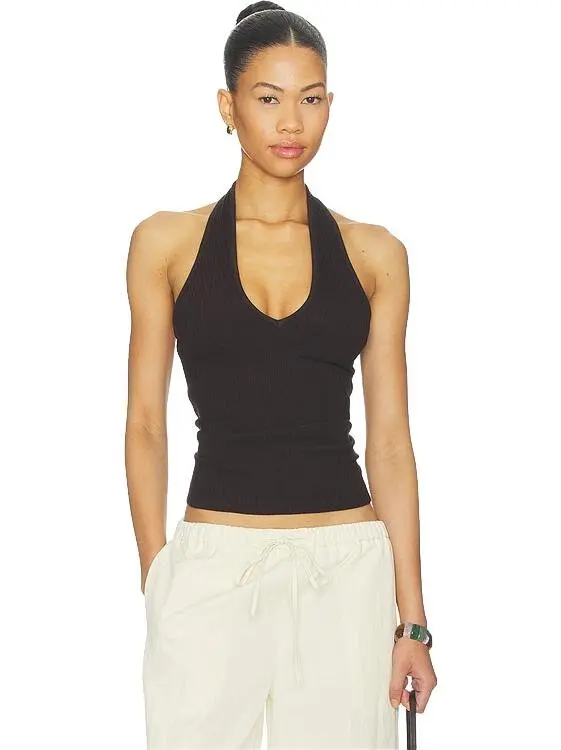 Citizens Of Humanity Thea Halter Top - Chocolate