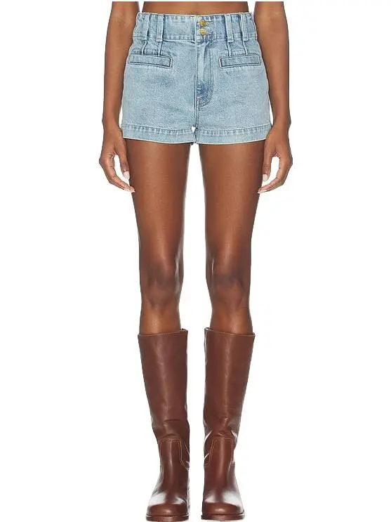 Show Me Your Mumu Pacifica Denim Shorts - Slate Indigo