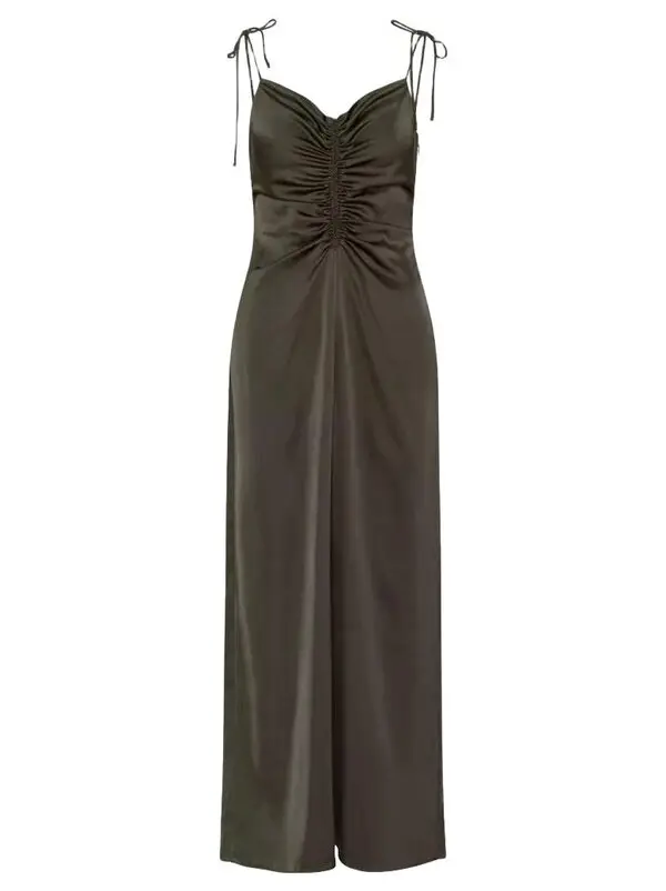 ROTATE BY BIRGER CHRISTENSEN V-neck Slip Maxi Dress - Green