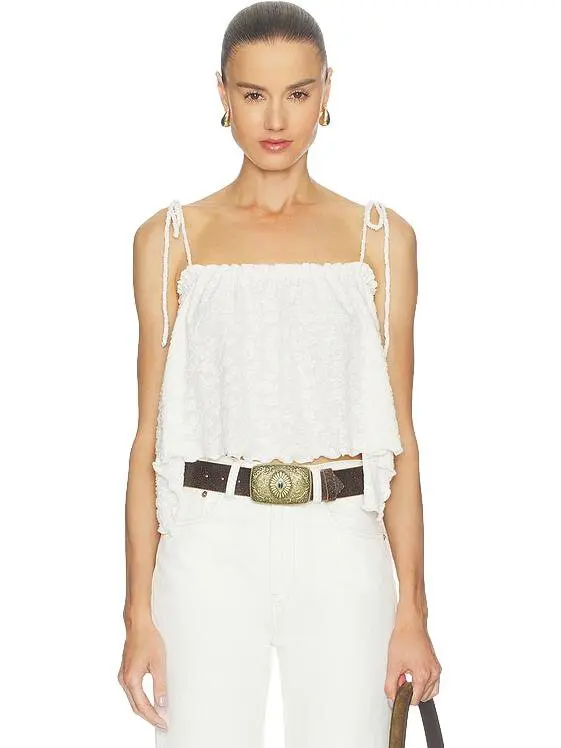 Free People Briana Cropped Tank Top - Sugar Swizzle