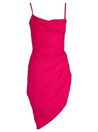 Jacquemus Mini Asymmetrical Draped Dress - Pink