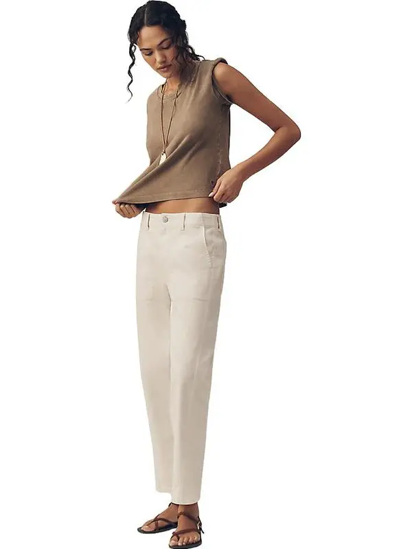 Ag Analeigh Cotton Blend Pants - Opal Stone