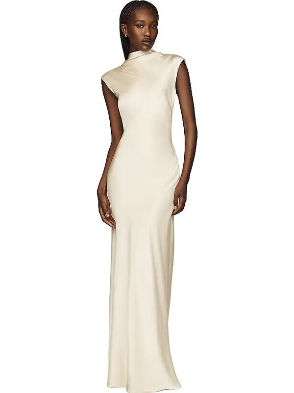 Bec & Bridge Elias High-neck Slip Dress - Butter