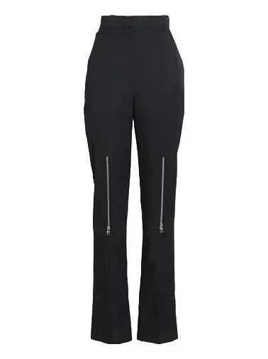 Alexander McQueen Wool Trousers With Zipper Detail - Black
