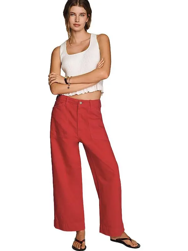Denimist Georgia High-rise Wide-leg Jeans - Nantucket Red