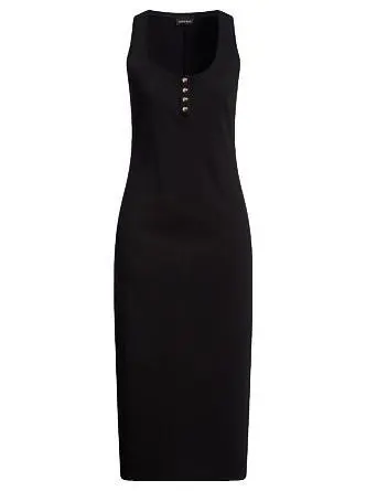 ANINE BING Ribbed Jersey Midi Dress - Black