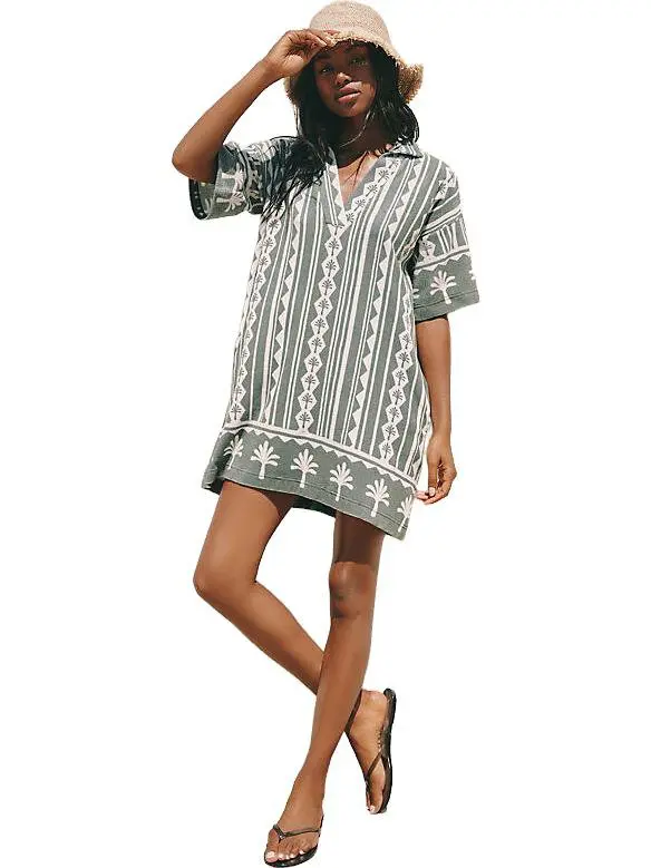Omika Kiera Cotton Palm Tunic - Green