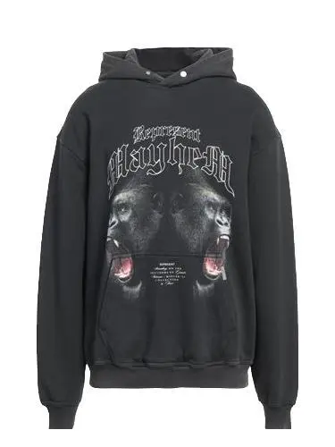 REPRESENT Cotton Graphic Hoodie - Grey